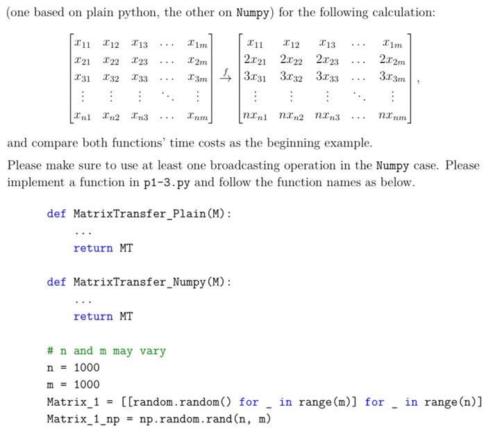 Solved Numpy is an important package for scientific | Chegg.com