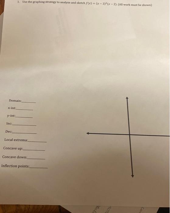 Solved 1. Use the graphing strategy to analyze and sketch | Chegg.com