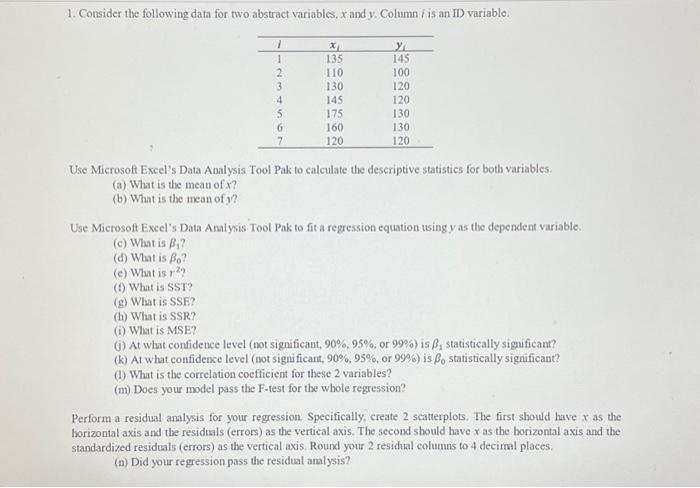 Solved 1. Consider the following data for two abstract | Chegg.com