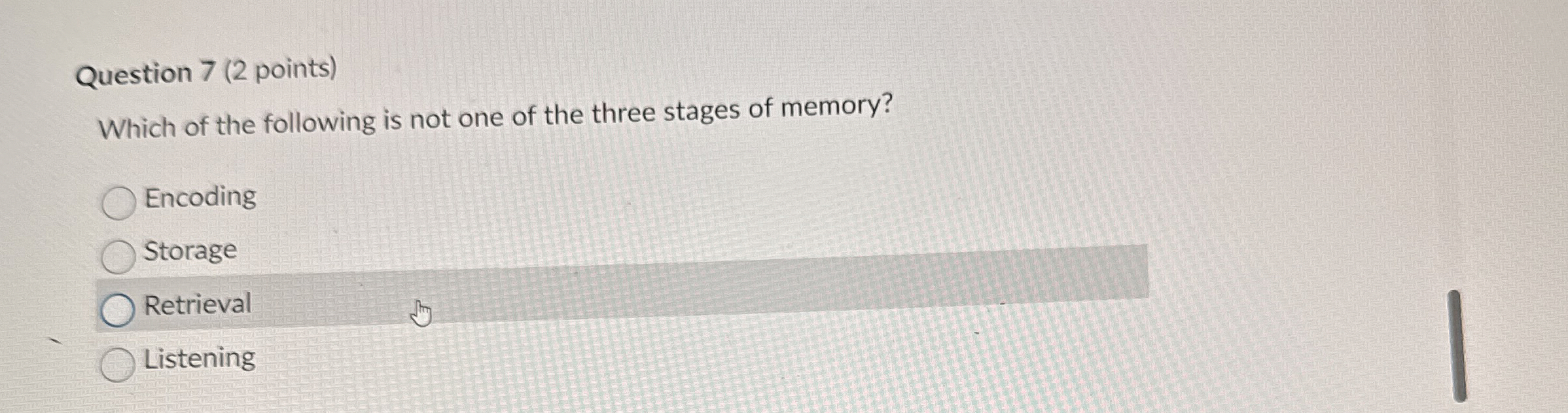 Solved Question 7 (2 ﻿points)Which of the following is not | Chegg.com