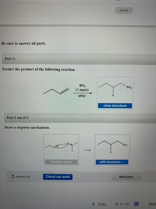 Solved Saved Saved Be sure to answer all parts. Part 1: | Chegg.com