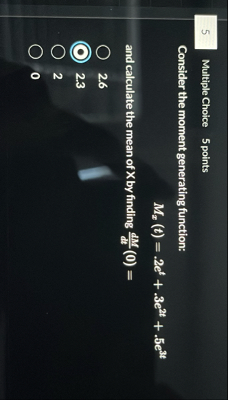 Solved 5Multiple Choice5 ﻿pointsConsider the moment | Chegg.com