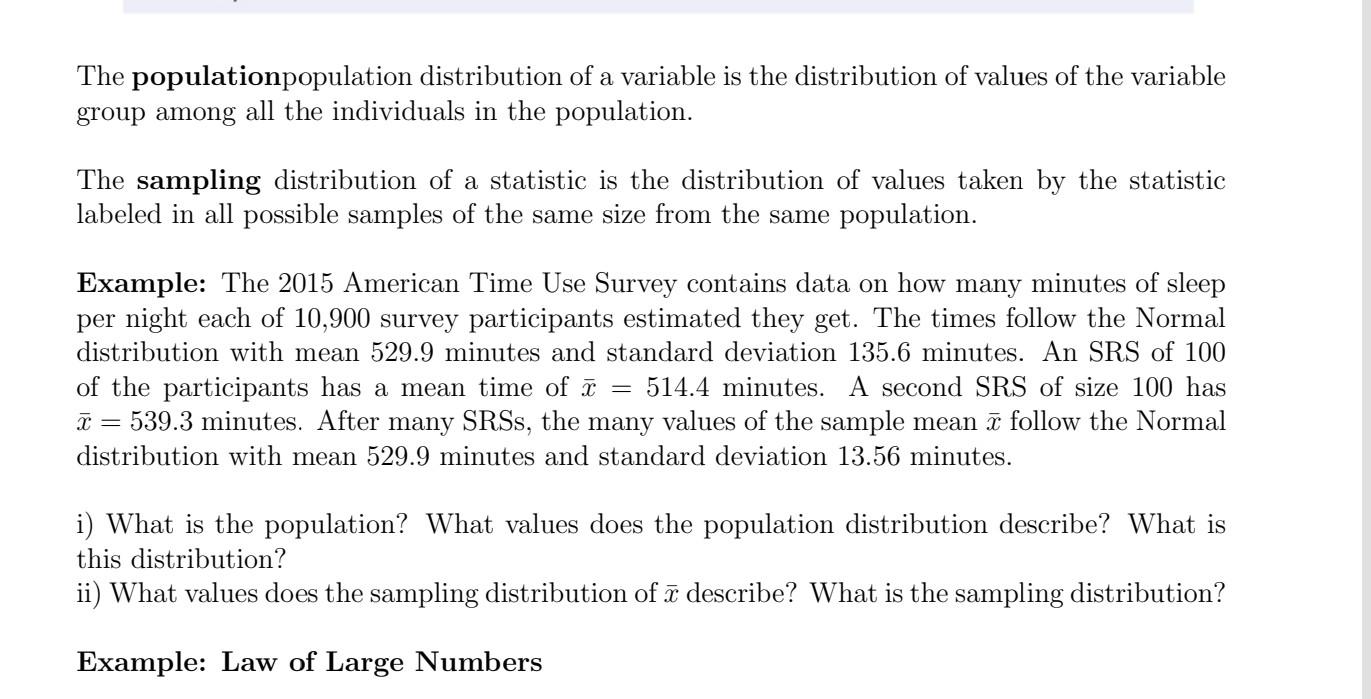 Solved The populationpopulation distribution of a variable | Chegg.com