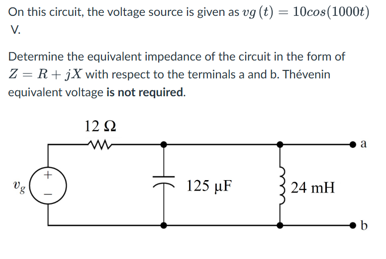 Solved On this circuit, the voltage source is given as | Chegg.com