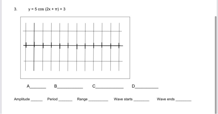 Solved For each, sketch exactly one full wave of the graph. | Chegg.com