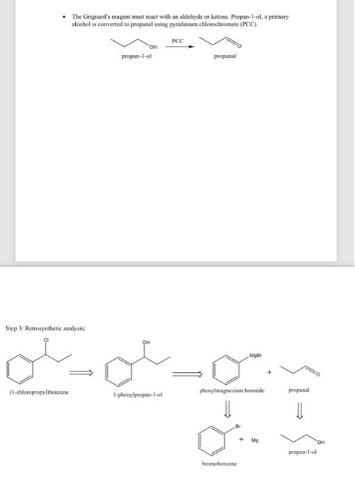 Solved Example 1 Design a synthesis to convert propan-1-ol | Chegg.com