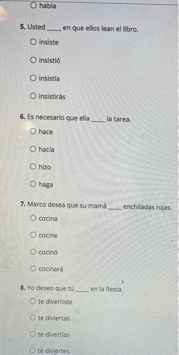 Escoge La Respuesta Que Completa La Oración 1 Es