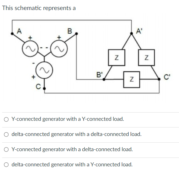 Solved This schematic represents aY-connected generator with | Chegg.com