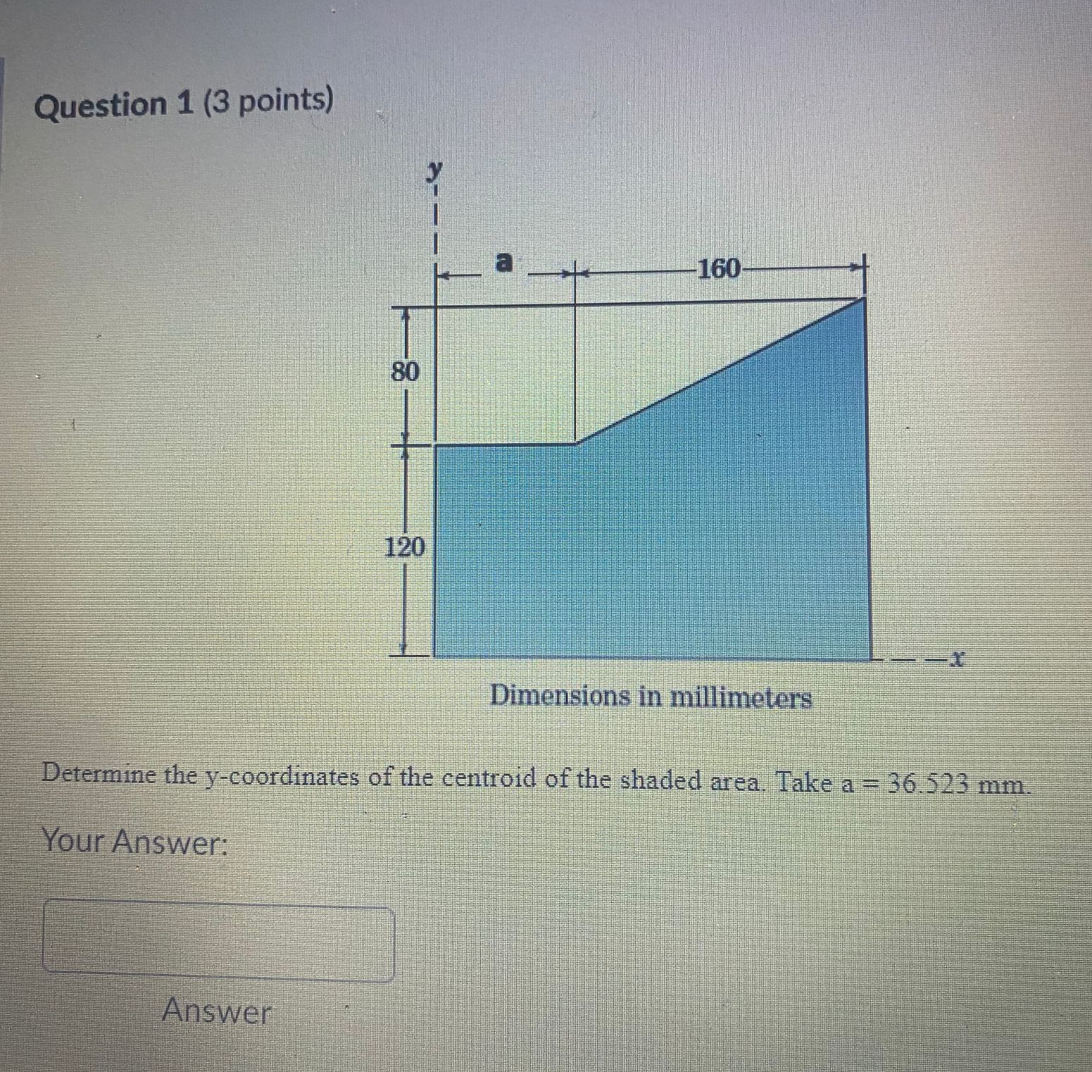 Solved Question 1 (3 ﻿points)Determine the y-coordinates of | Chegg.com