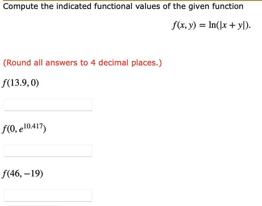 Solved Compute the indicated functional values of the given | Chegg.com