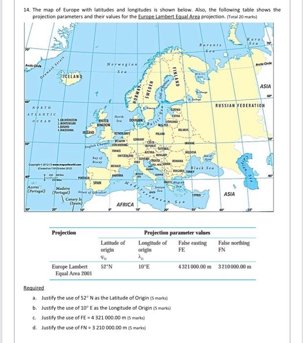 Latitude And Longitude Map Of Asia