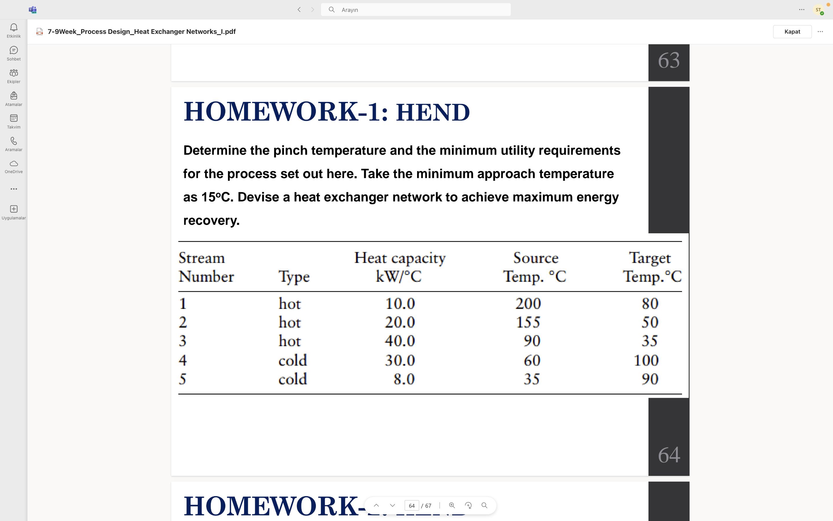 Solved 7-9Week_Process Design_Heat Exchanger | Chegg.com