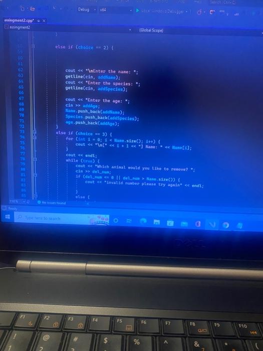 Solved need help !!! line 10 .. it keeps saying '{' : no | Chegg.com Solved need help !!! line 10 .. it keeps saying '{' : no | Chegg.com