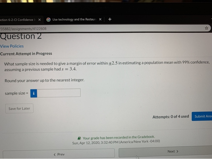 Solved ction 6-2-C Confidence X Use technology and the | Chegg.com