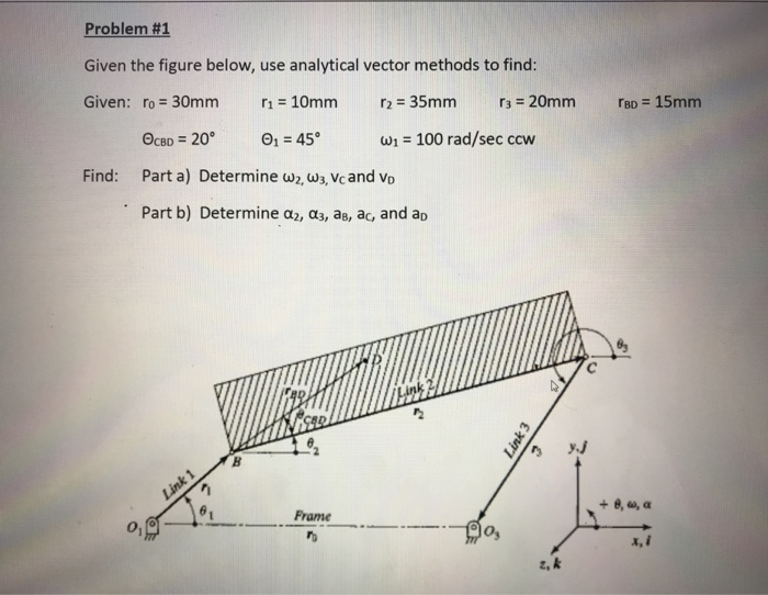 Solved Problem #1 Given the figure below, use analytical | Chegg.com