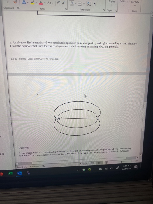 Solved Styles Editing Dictate 3 ADA Aa AA 211 pboard Font | Chegg.com