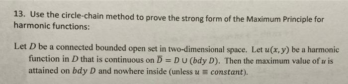 Solved 13. Use the circle-chain method to prove the strong | Chegg.com
