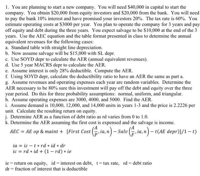 f. Using SOYD depr, calculate the deductibility ratio | Chegg.com