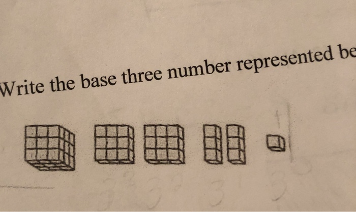 Solved 3. Write the base three number represented below and | Chegg.com