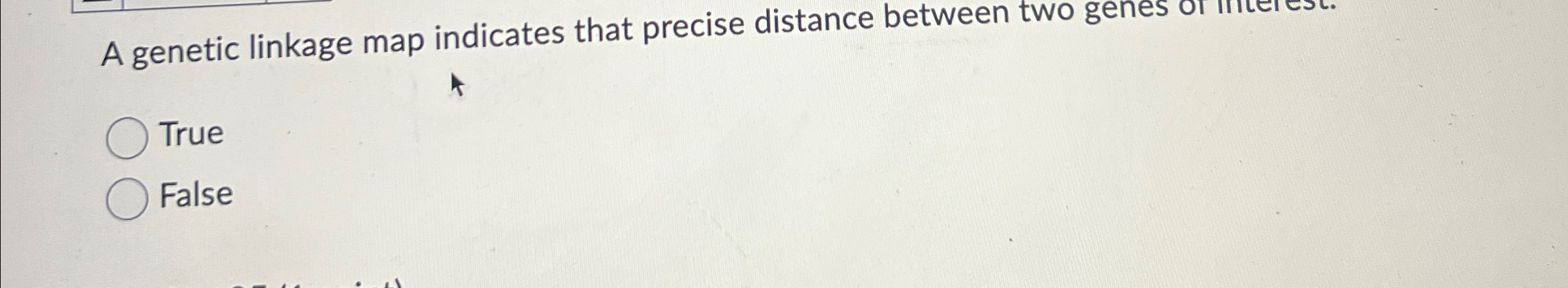 Solved A genetic linkage map indicates that precise distance | Chegg.com