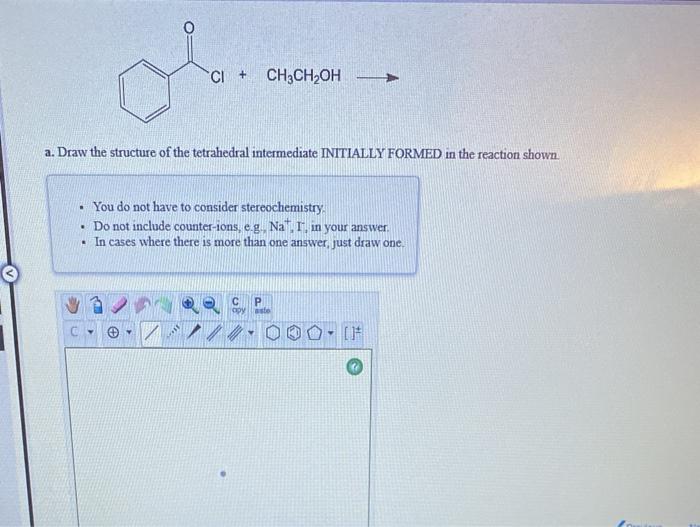 Solved Cl+ CH3CH2OH-> a. Draw the structure of the | Chegg.com