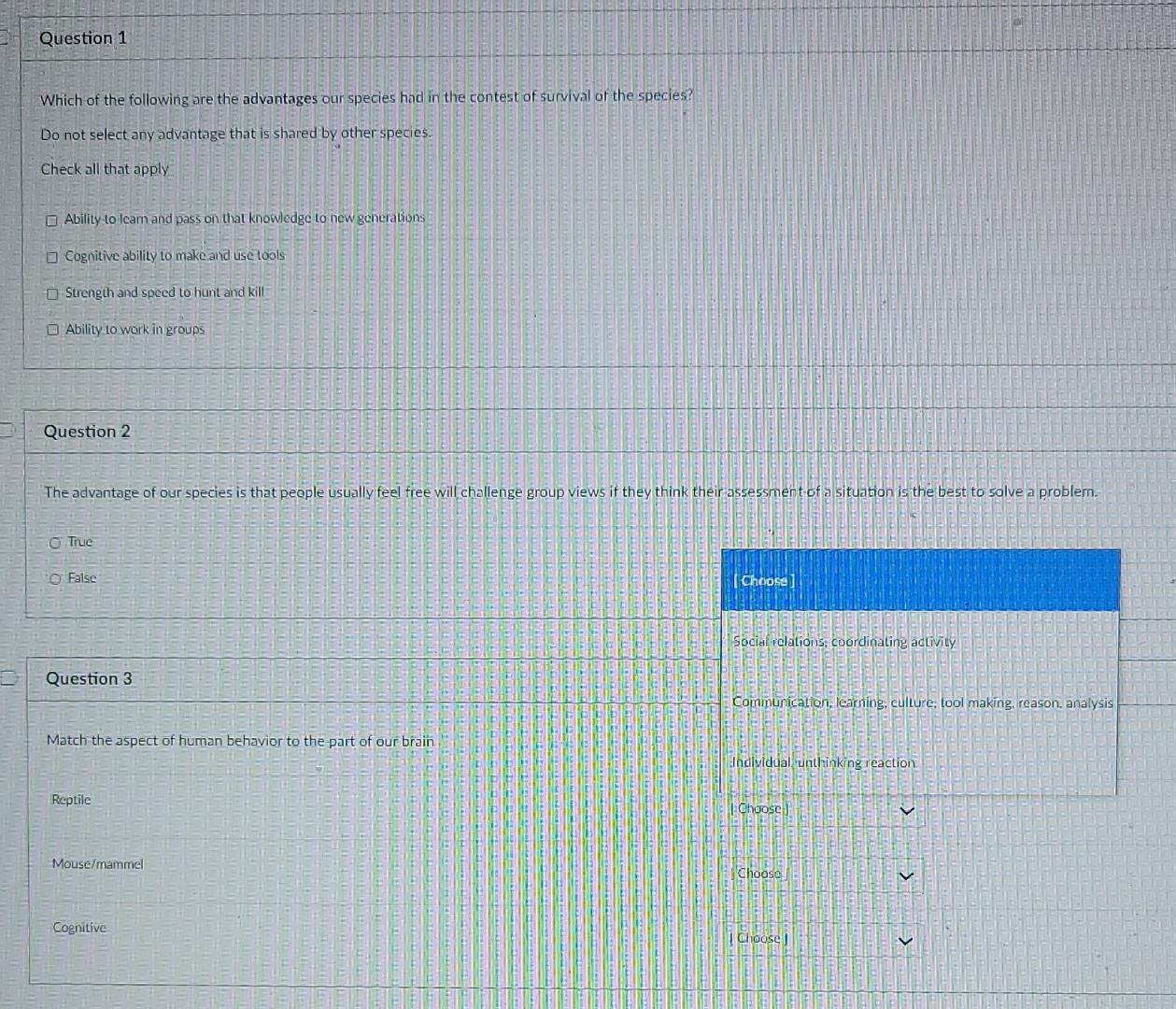 Question 1 Which of the following are the advantages | Chegg.com