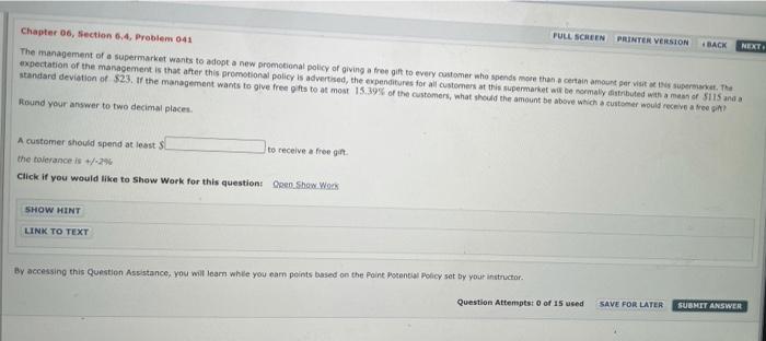 Solved PULL SCREEN PRINTER VERSION BACK NEXT Chapter 06, | Chegg.com