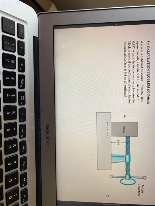 Solved Torque Direction 3 // CALCULATION PROBLEM (30 Points) | Chegg.com