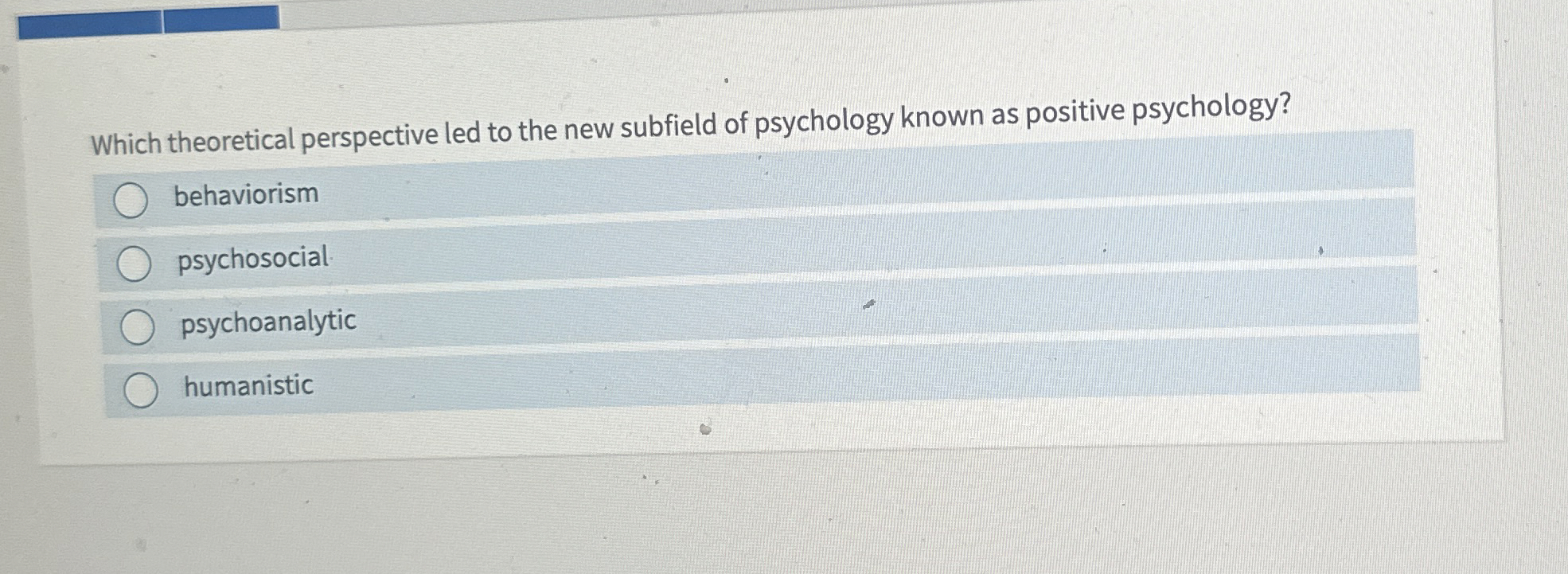 Solved Which theoretical perspective led to the new subfield | Chegg.com