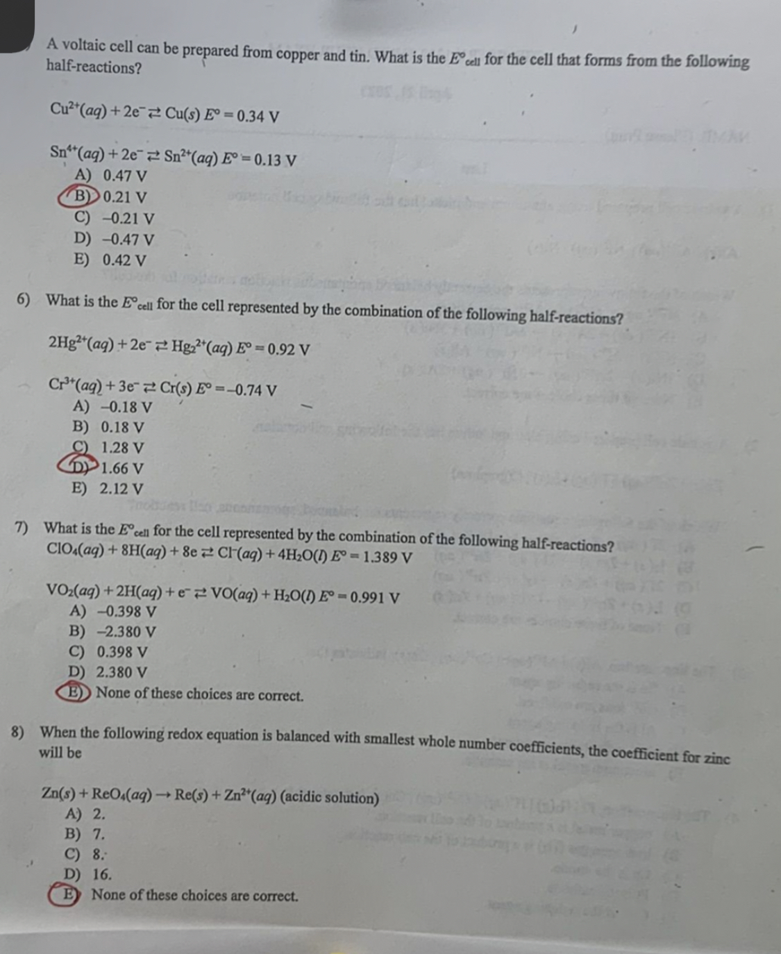 Solved How did we get these answers?A voltaic cell can be | Chegg.com