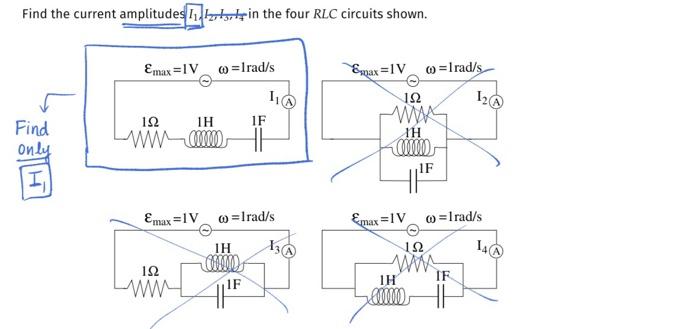 Solved Find the current amplitudes I1,I2,I3,I4 in the four | Chegg.com
