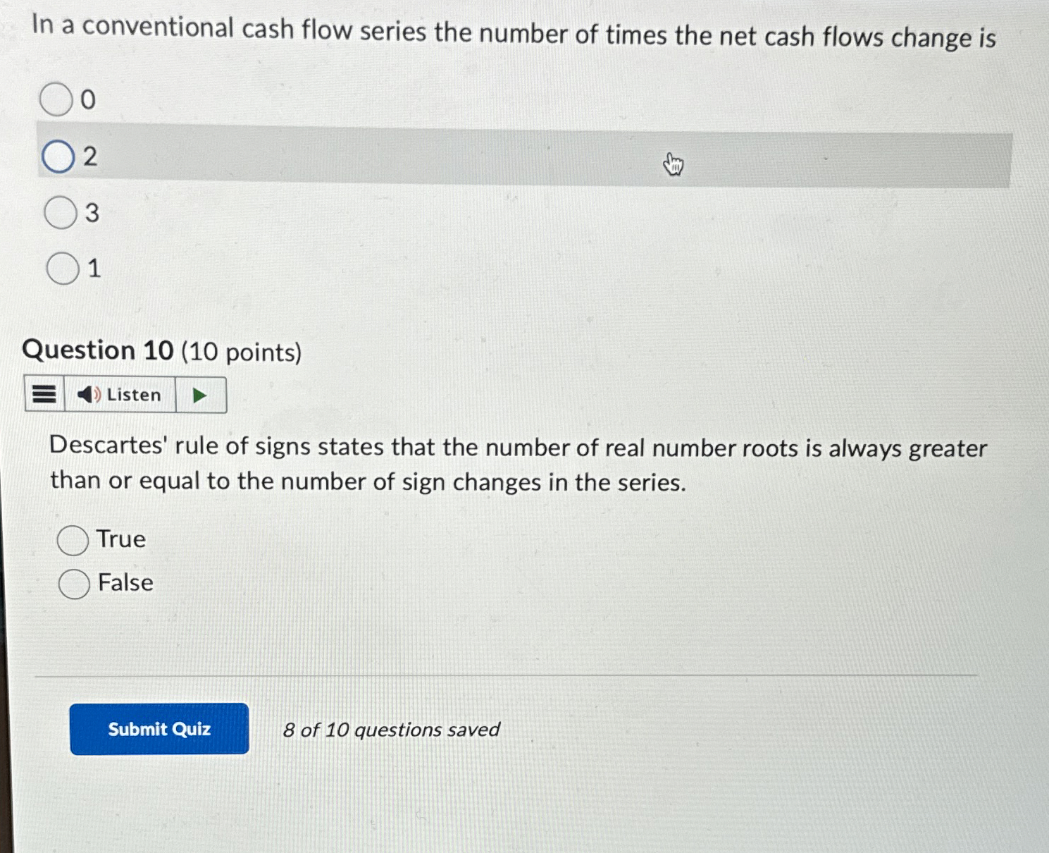 Solved In a conventional cash flow series the number of | Chegg.com