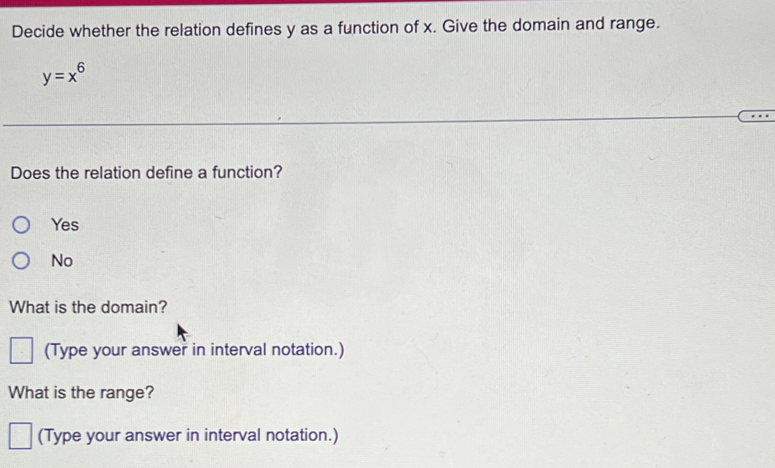 Solved Decide whether the relation defines y ﻿as a function | Chegg.com