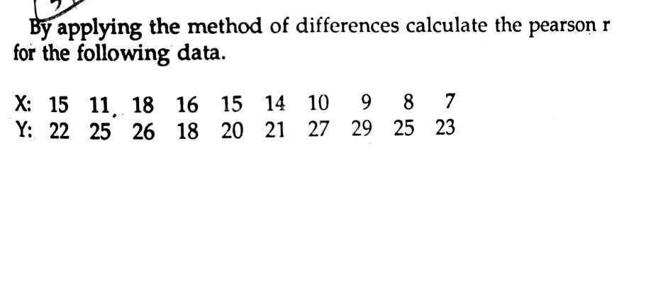 Solved By applying the method of differences calculate the | Chegg.com