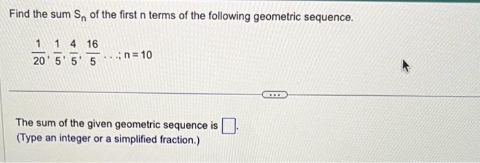Solved Find the sum Sn of the first n terms of the following | Chegg.com