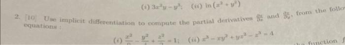 Use implicit differentiation to compute the partial | Chegg.com