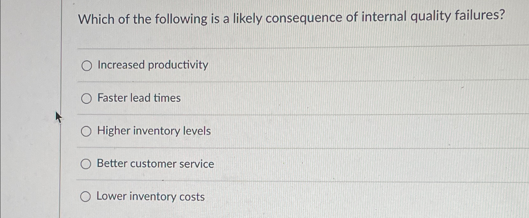 Solved Which of the following is a likely consequence of | Chegg.com