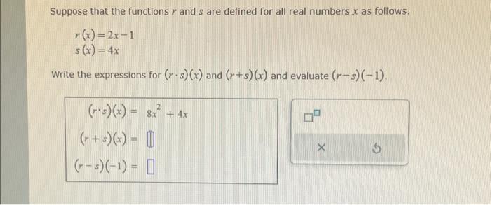 Solved suppose that functions r and s are defined for all | Chegg.com