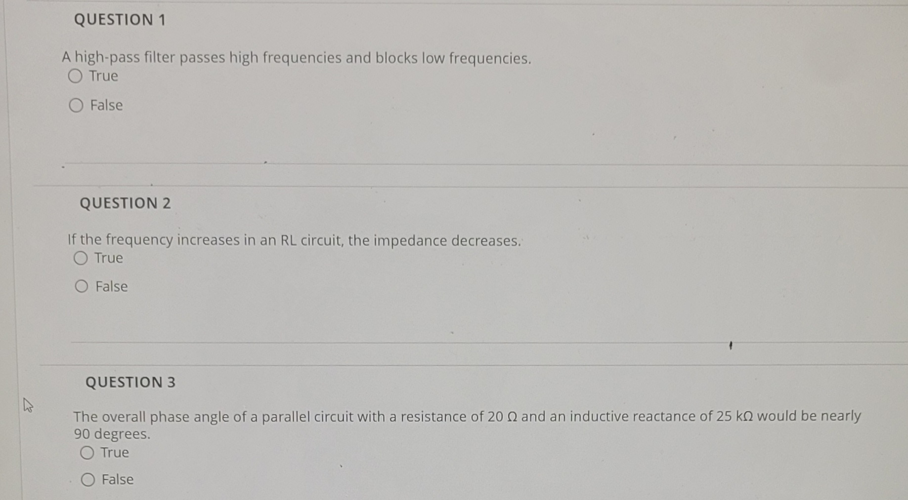 QUESTION 1A high-pass filter passes high frequencies | Chegg.com