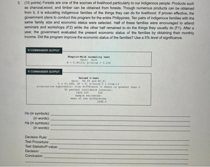Solved (10 points) Forests are one of the sources of | Chegg.com