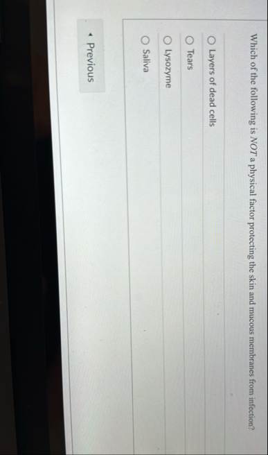 Solved Which of the following is NOT a physical factor | Chegg.com