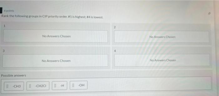 Solved 6 Points Rank The Following Groups In Cip Priority