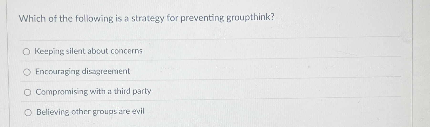 Solved Which of the following is a strategy for preventing | Chegg.com