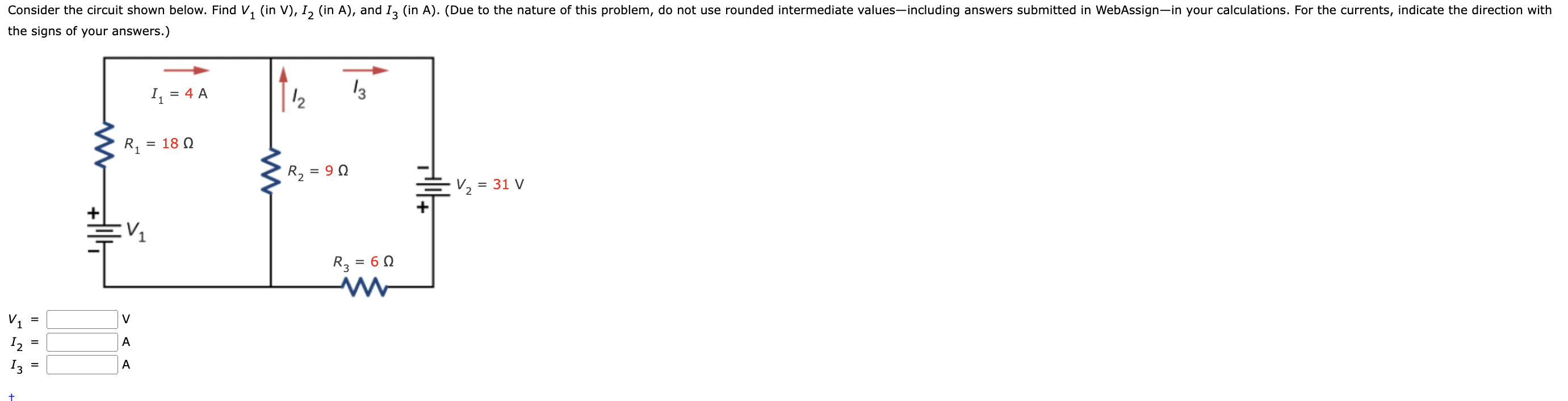 Solved onsider the circuit shown below. Find V1 (in V), | Chegg.com