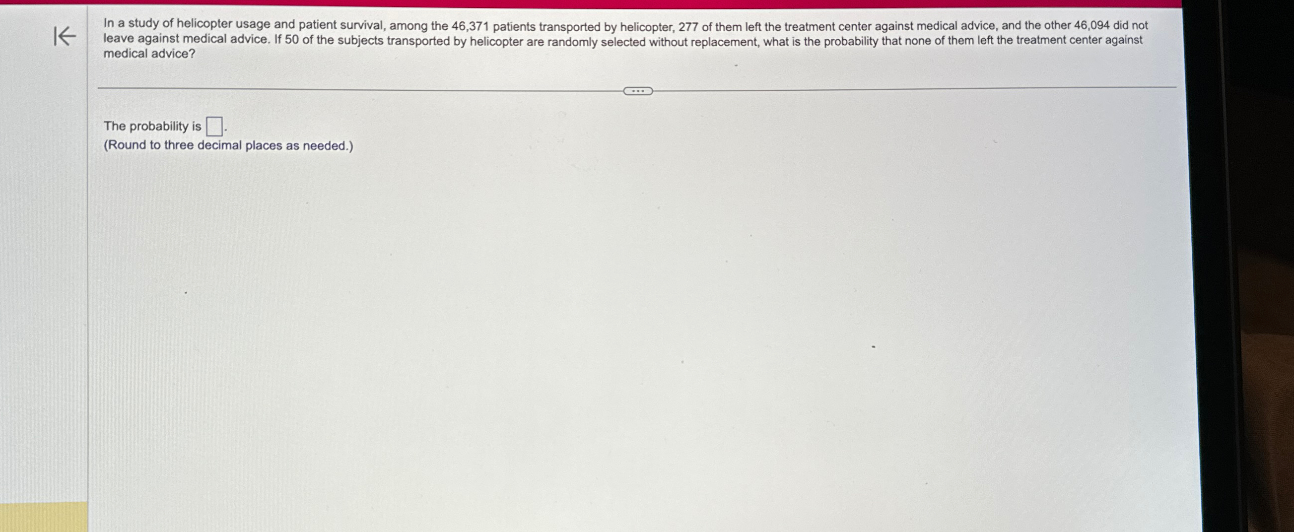Solved In a study of helicopter usage and patient survival, | Chegg.com