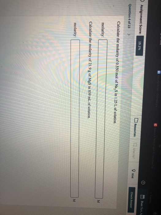 Solved Assignment Score: 19.1% E Due: Sun, Al Resources Lx | Chegg.com