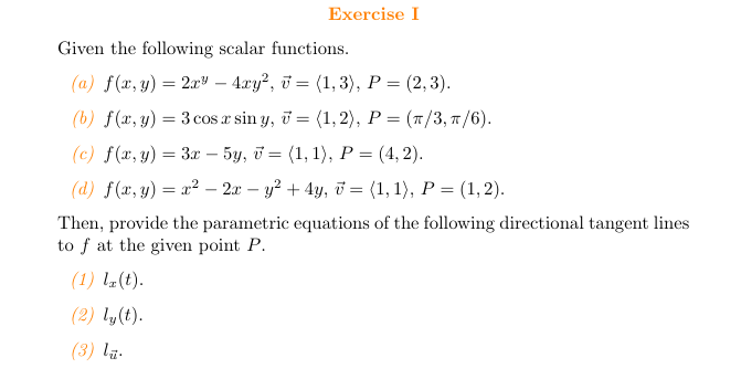 Solved Exercise IGiven the following scalar | Chegg.com