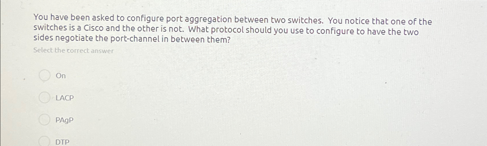 Solved You Have Been Asked To Configure Port Aggregation