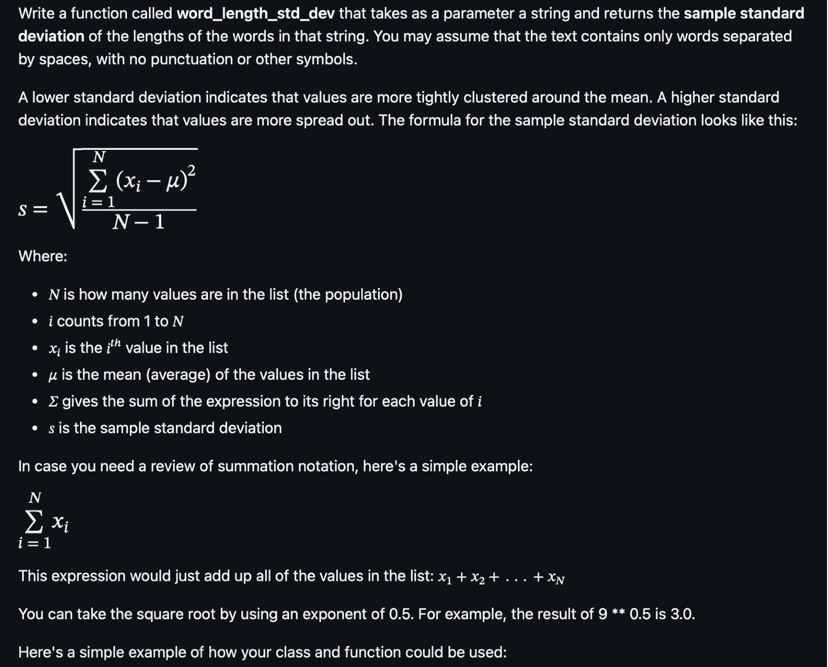 Solved Write A Python Function Called Wordlengthstddev that 4079