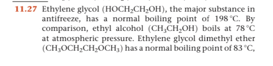 Solved 11.27 ﻿Ethylene glycol (HOCH2CH2OH), ﻿the major | Chegg.com